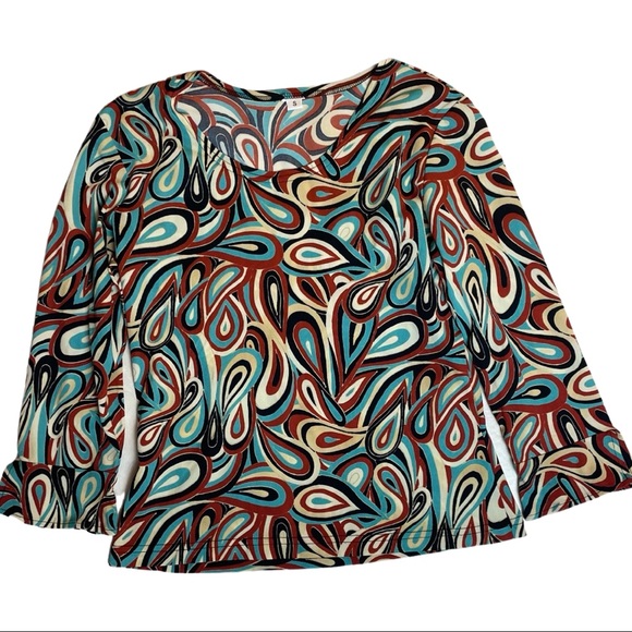 Cache | Tops | Vintage 9s Y2k Long Sleeve Funky Top | Poshmark